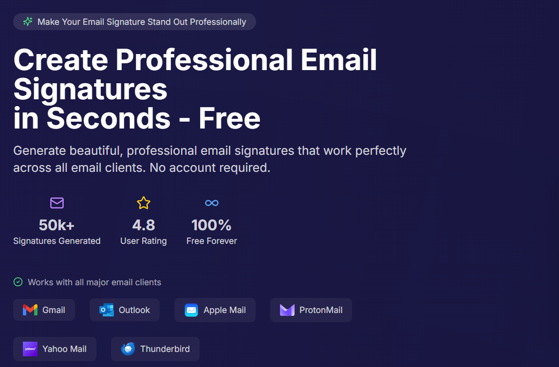 Free Email Signature Generator | Professional Email Signatures ...